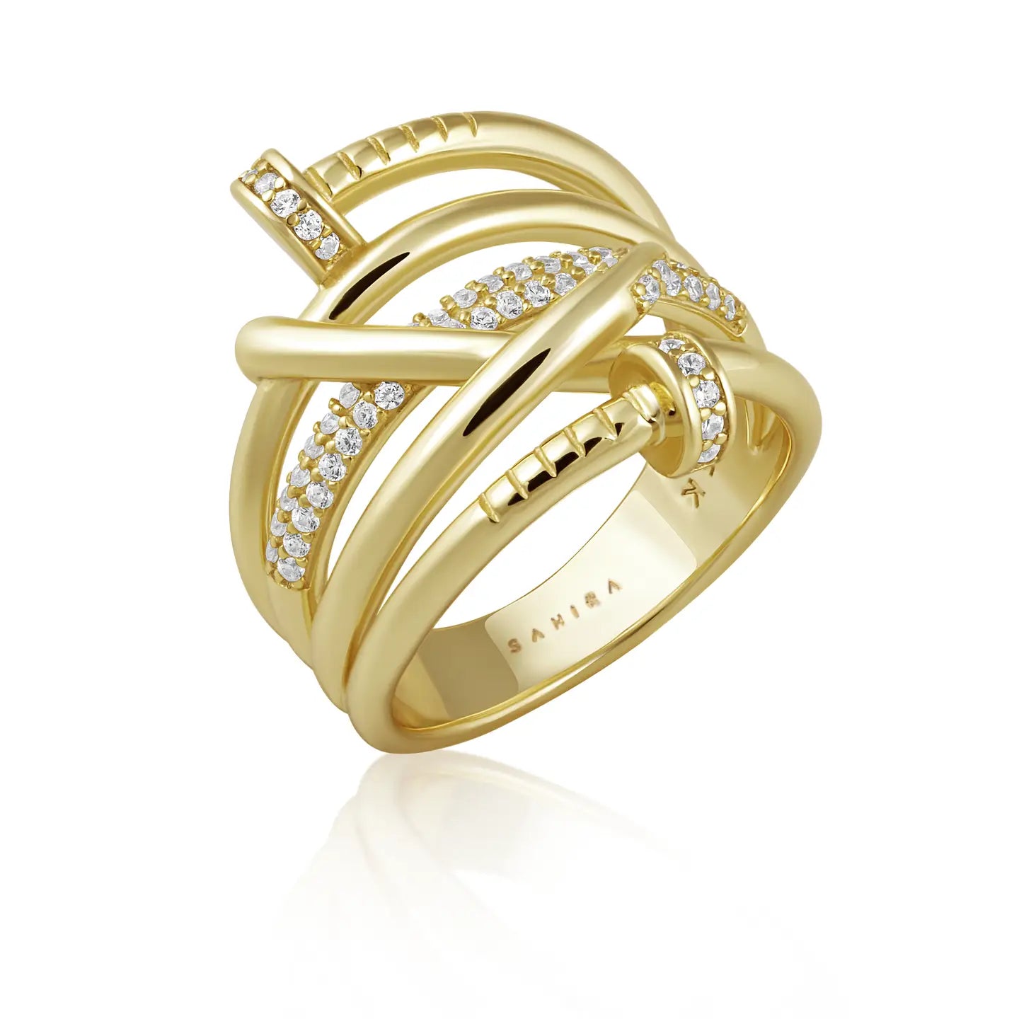 Alma Pave Nail Ring - ONFEMME By Lindsey's Kloset